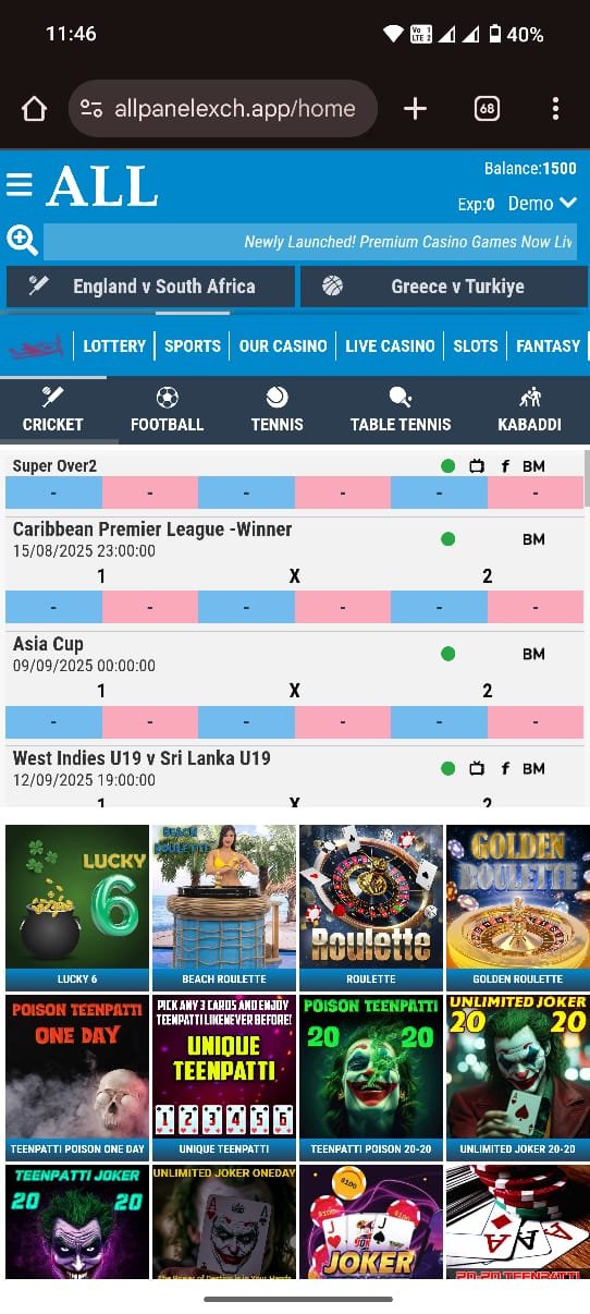 AllPanel Exch | #1 Sports Exchange for Online Betting in India